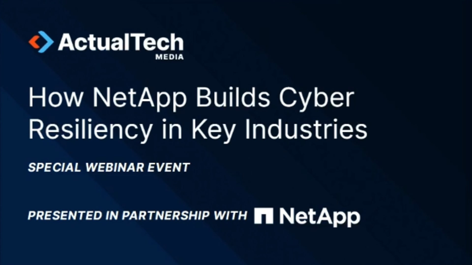 How NetApp builds cyber resiliency in key industries | NetApp Video