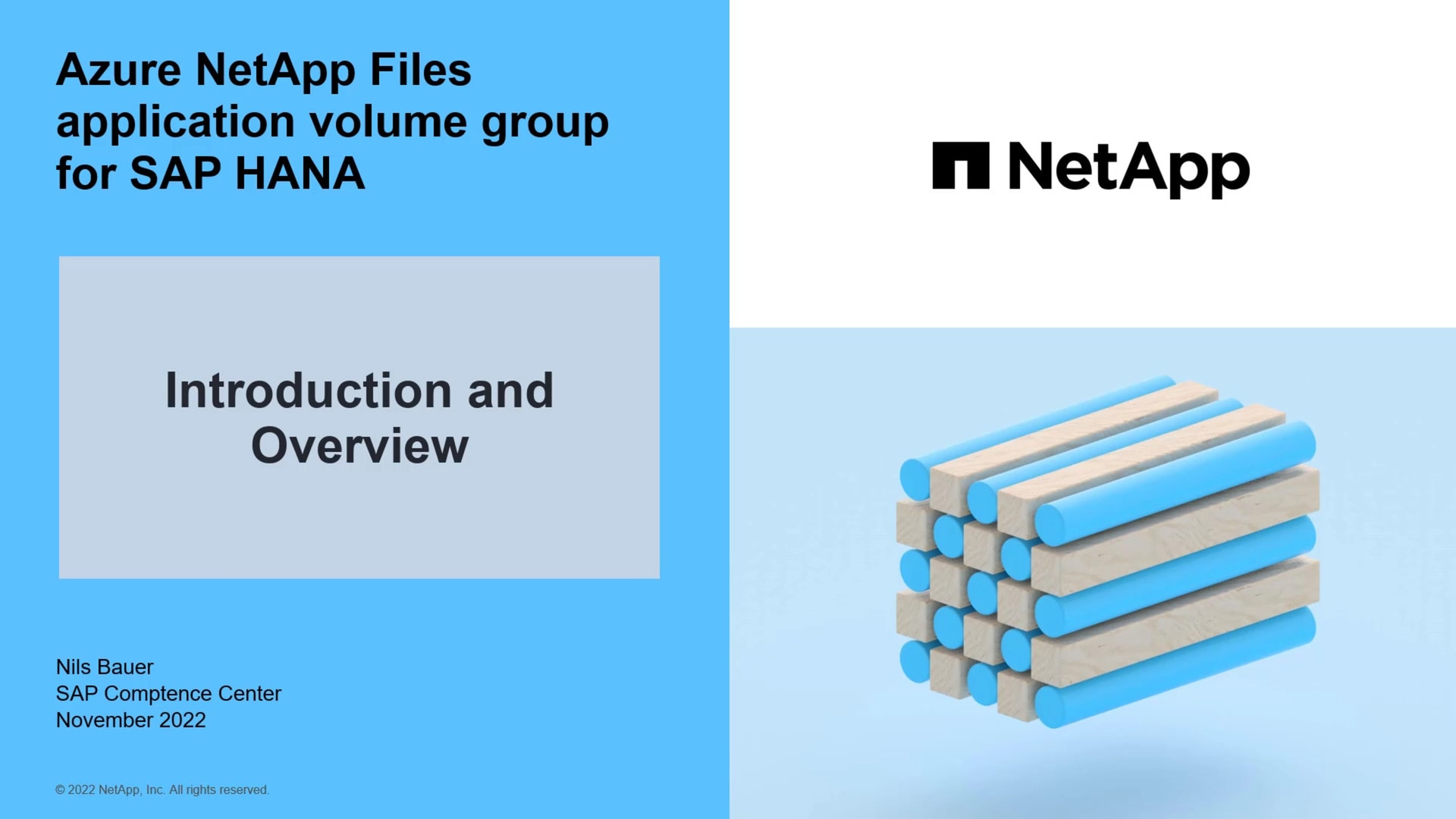 Azure NetApp Files application volume group | NetApp Video