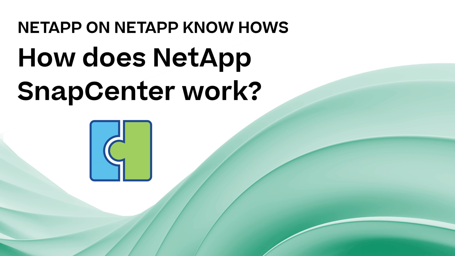 How does NetApp SnapCenter work? | NetApp Video