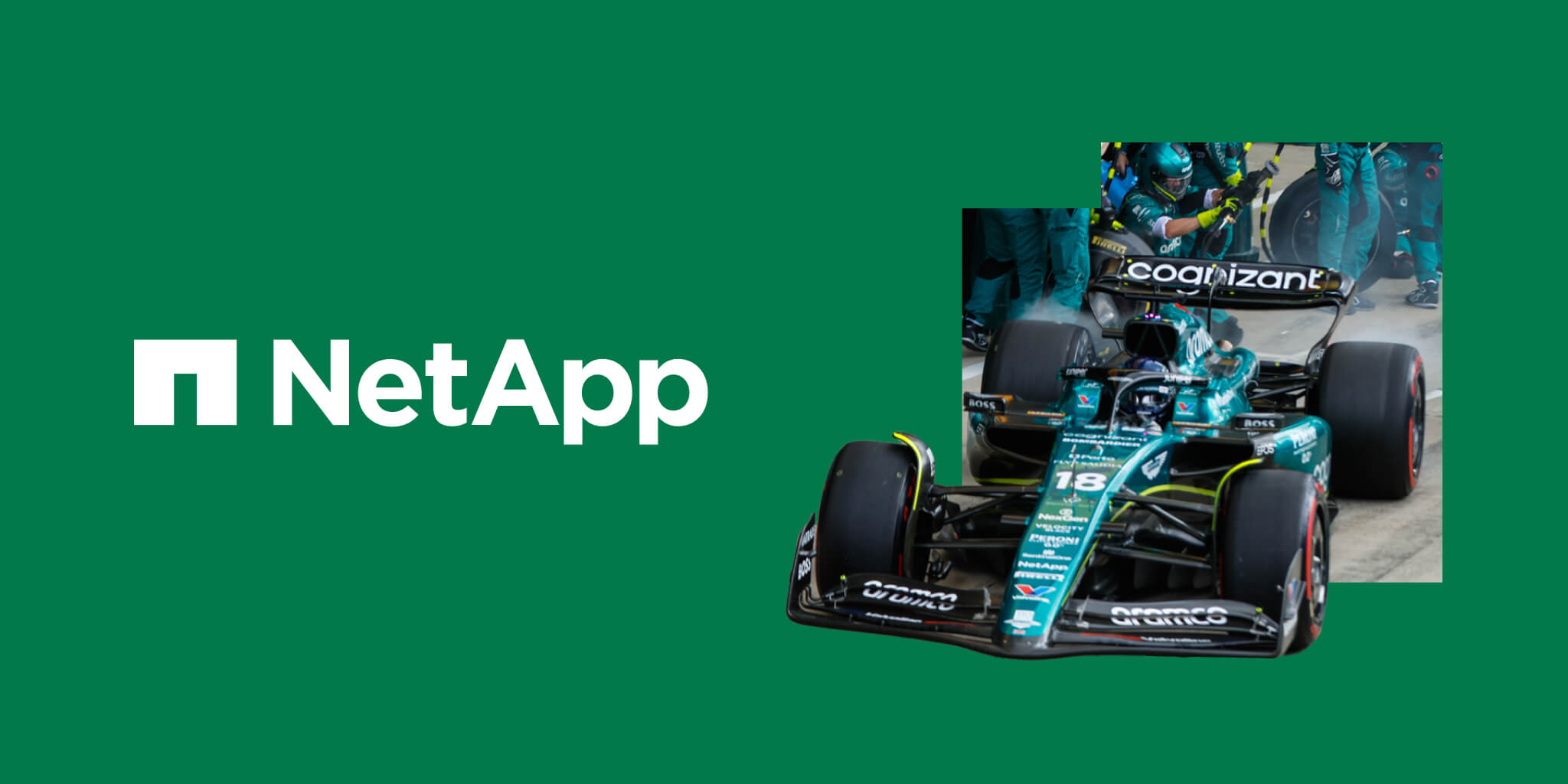 Parceria com a equipa Aston Martin F1 e a NetApp | NetApp